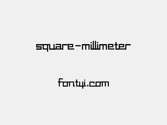 square-millimeter - 字易网