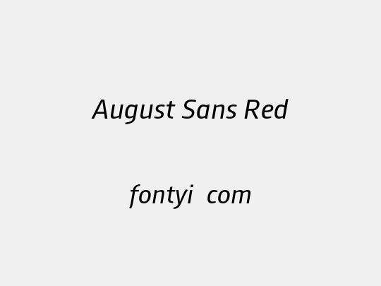 August Sans Red - 字易网