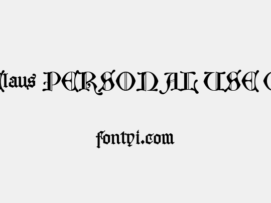 Santa Claus PERSONAL USE ONLY - 字易网