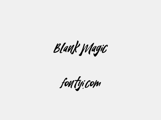 Blank Magic - 字易网