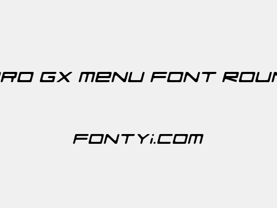 F-Zero GX Menu Font Rounded - 字易网