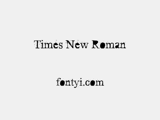 Times New Roman - 字易网