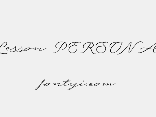 Second Lesson PERSONAL USE - 字易网