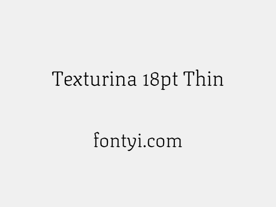 Texturina 18pt Thin - 字易网