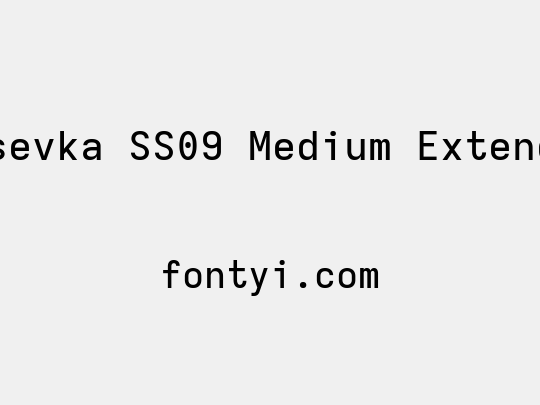 Iosevka SS09 Medium Extended - 字易网