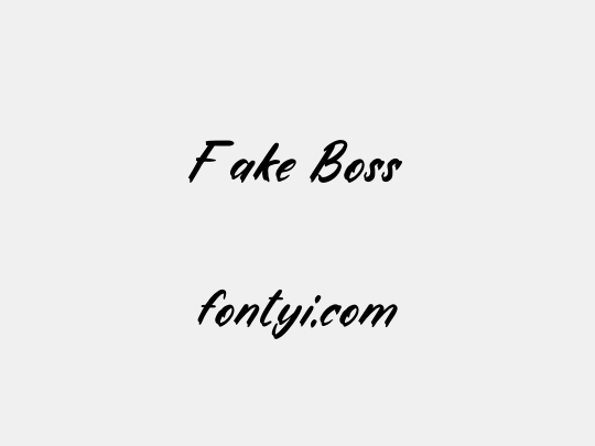 Fake Boss - 字易网