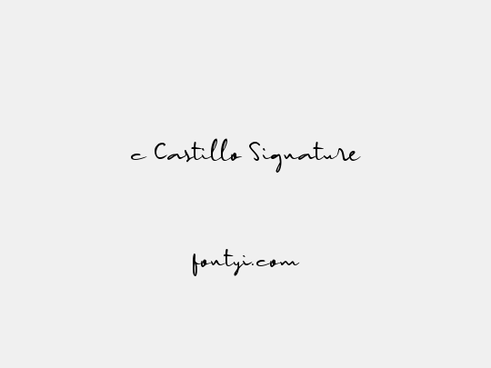 c Castillo Signature - 字易网