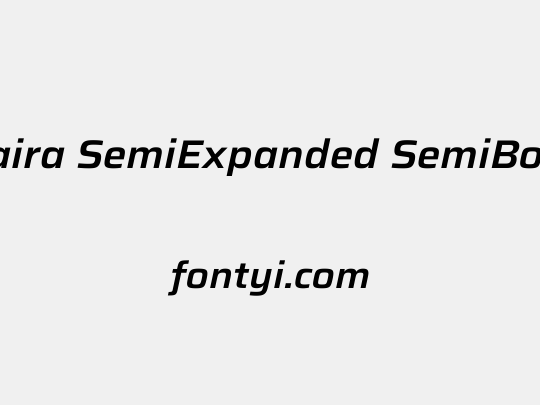 Saira SemiExpanded SemiBold - 字易网