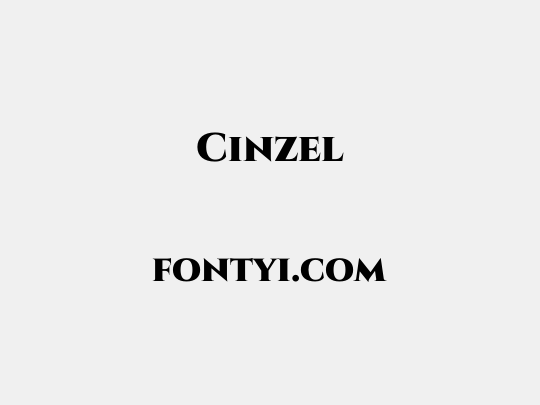 Cinzel - 字易网