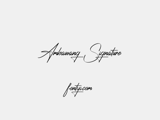 Ambawang Signature - 字易网