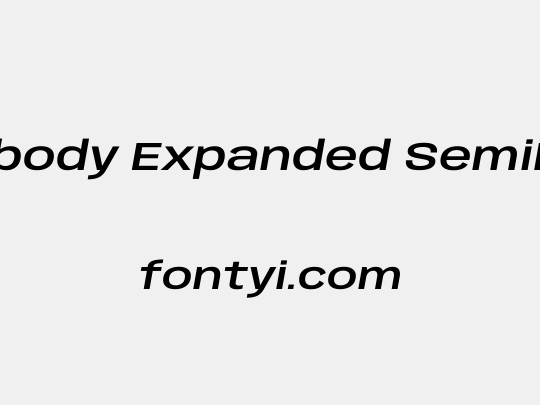 Anybody Expanded SemiBold - 字易网