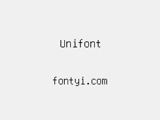 Unifont - 字易网