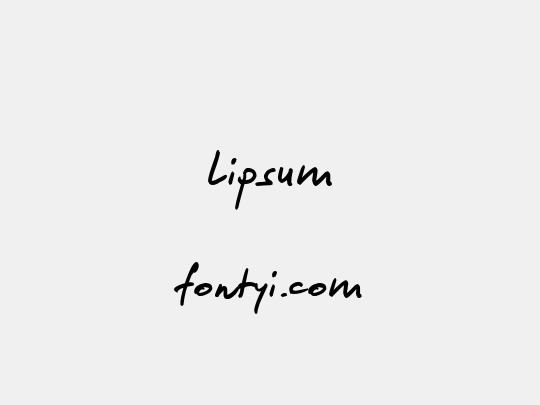 Lipsum - 字易网