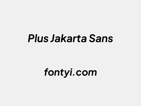 Plus Jakarta Sans - 字易网