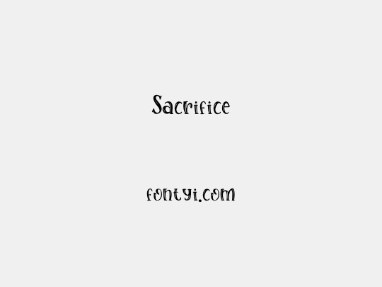 Sacrifice - 字易网