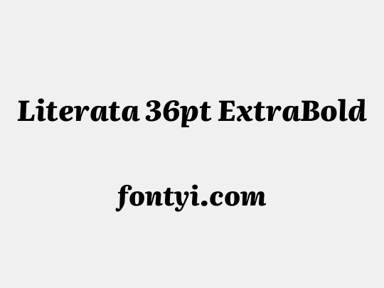 Literata 36pt ExtraBold - 字易网