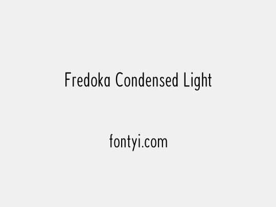 Fredoka Condensed Light - 字易网