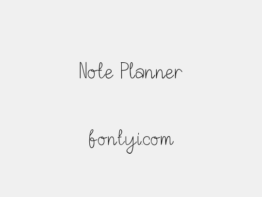 Note Planner - 字易网