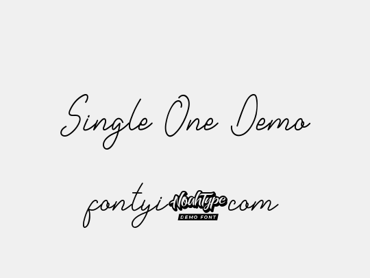 Single One Demo - 字易网