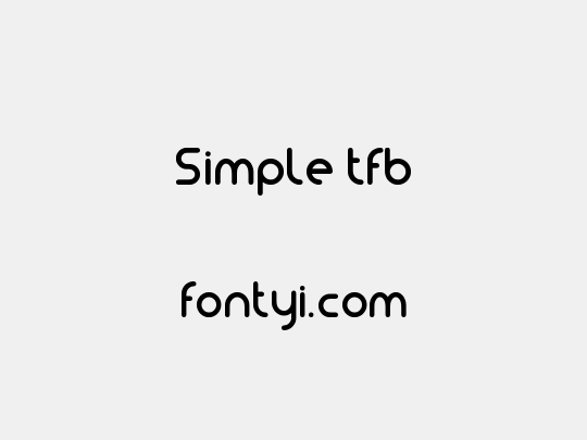 Simple tfb - 字易网