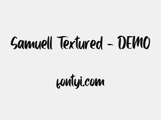 Samuell Textured - DEMO - 字易网