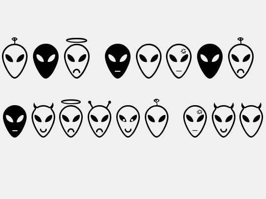 Alien faces St - 字易网