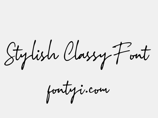 Stylish Classy Font - 字易网
