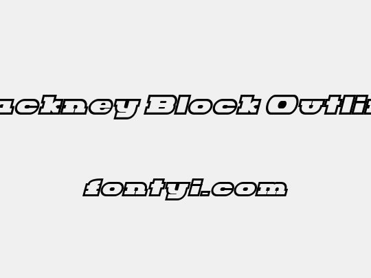 Hackney Block Outline - 字易网