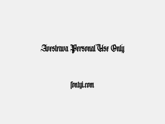 Avestrava Personal Use Only - 字易网