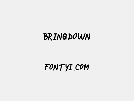 BRINGDOWN - 字易网