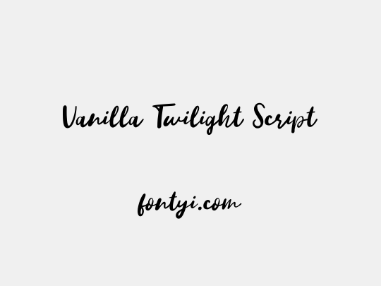 Vanilla Twilight Script - 字易网