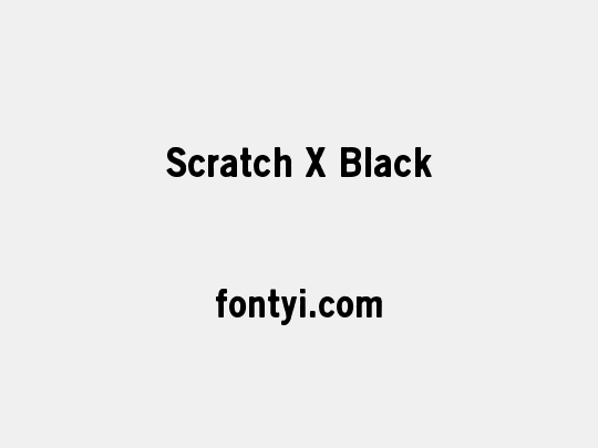 Scratch X Black - 字易网