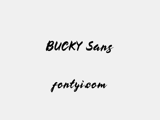BUCKY Sans - 字易网