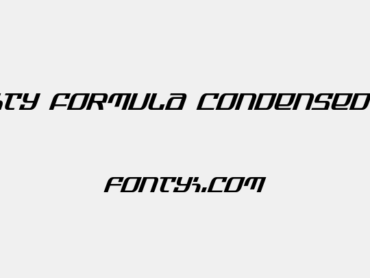 Infinity Formula Condensed Italic - 字易网