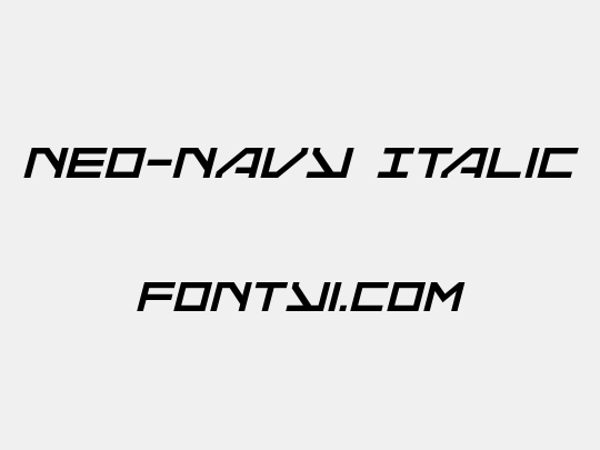 Neo-Navy Italic - 字易网