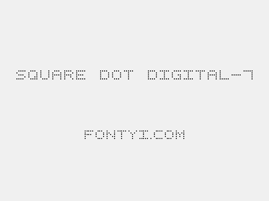 Square Dot Digital-7 - 字易网