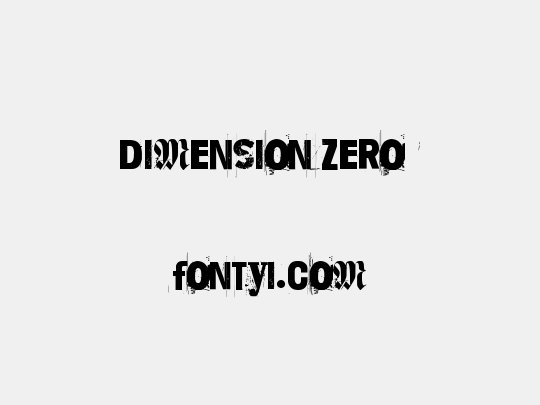Dimension Zero - 字易网