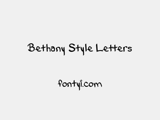 Bethany Style Letters - 字易网