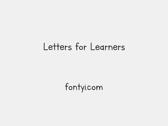 Letters for Learners - 字易网