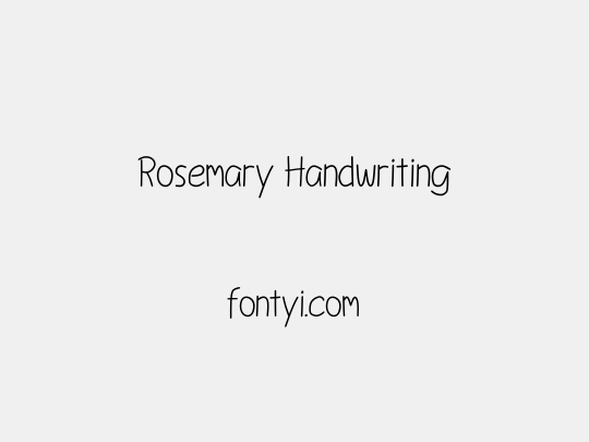 Rosemary Handwriting - 字易网