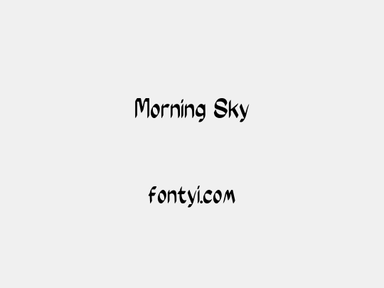 Morning Sky - 字易网