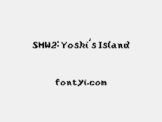 SMW2: Yoshi's Island - 字易网