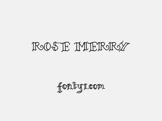 ROSE MERRY - 字易网