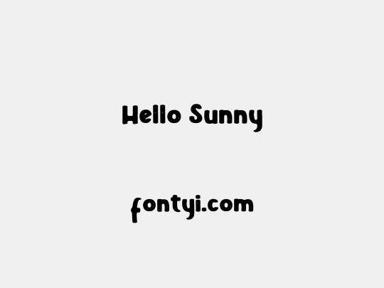 Hello Sunny - 字易网