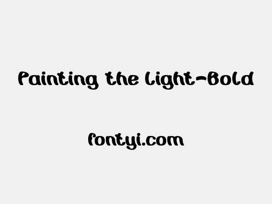 Painting the Light-Bold - 字易网