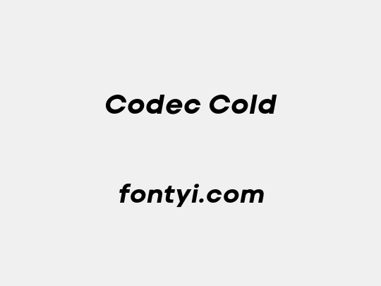 Codec Cold - 字易网